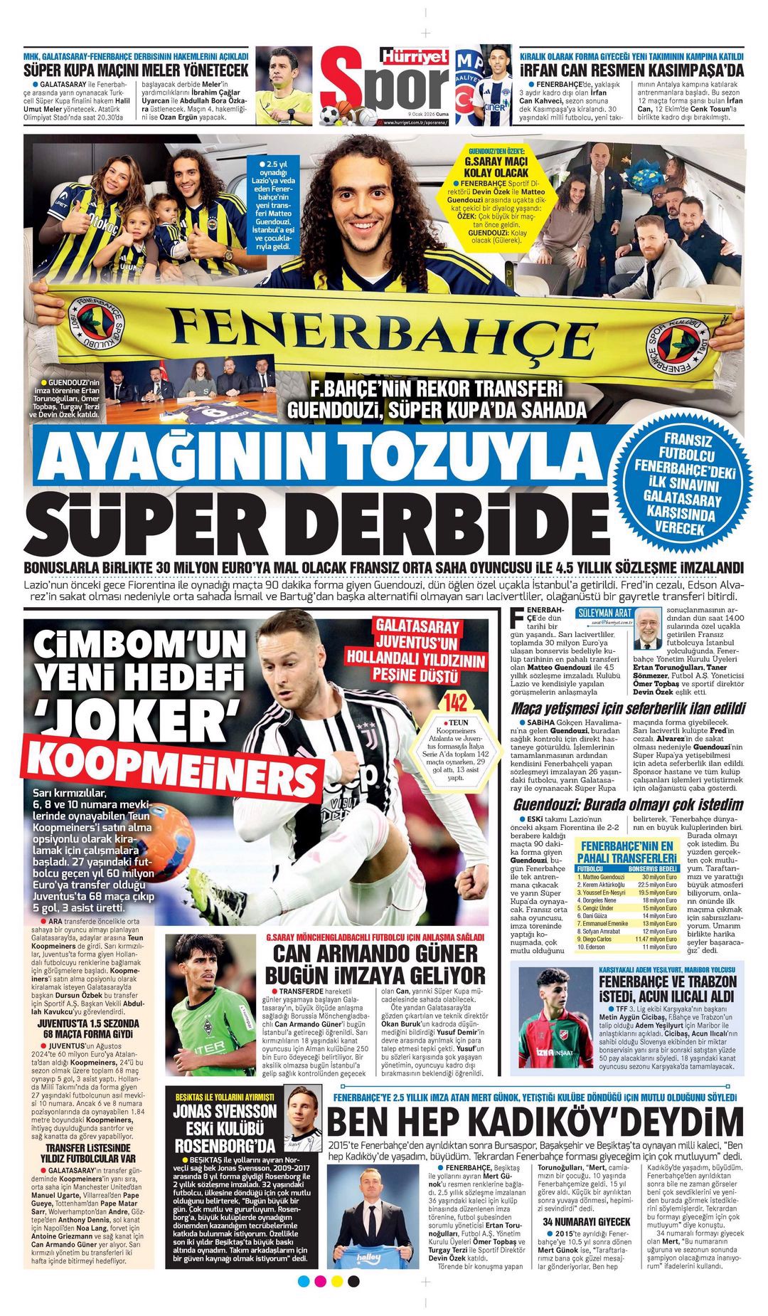 Gazetelerde günün spor sayfaları @ Mackolik.com